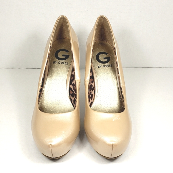 G by Guess | Shoes | G By Guess Platform Nude Glaze Heels Womans Size 7 ...